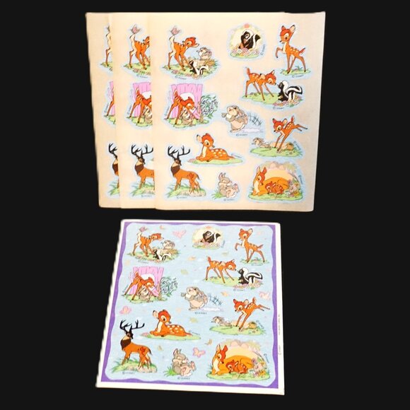 Disney | Office | Disney Bambi Stickers 4 Sheets Over 44 Stickers ...